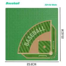 Diy Baseball Baseplate Building Blocks For Kids Christmas City Figures