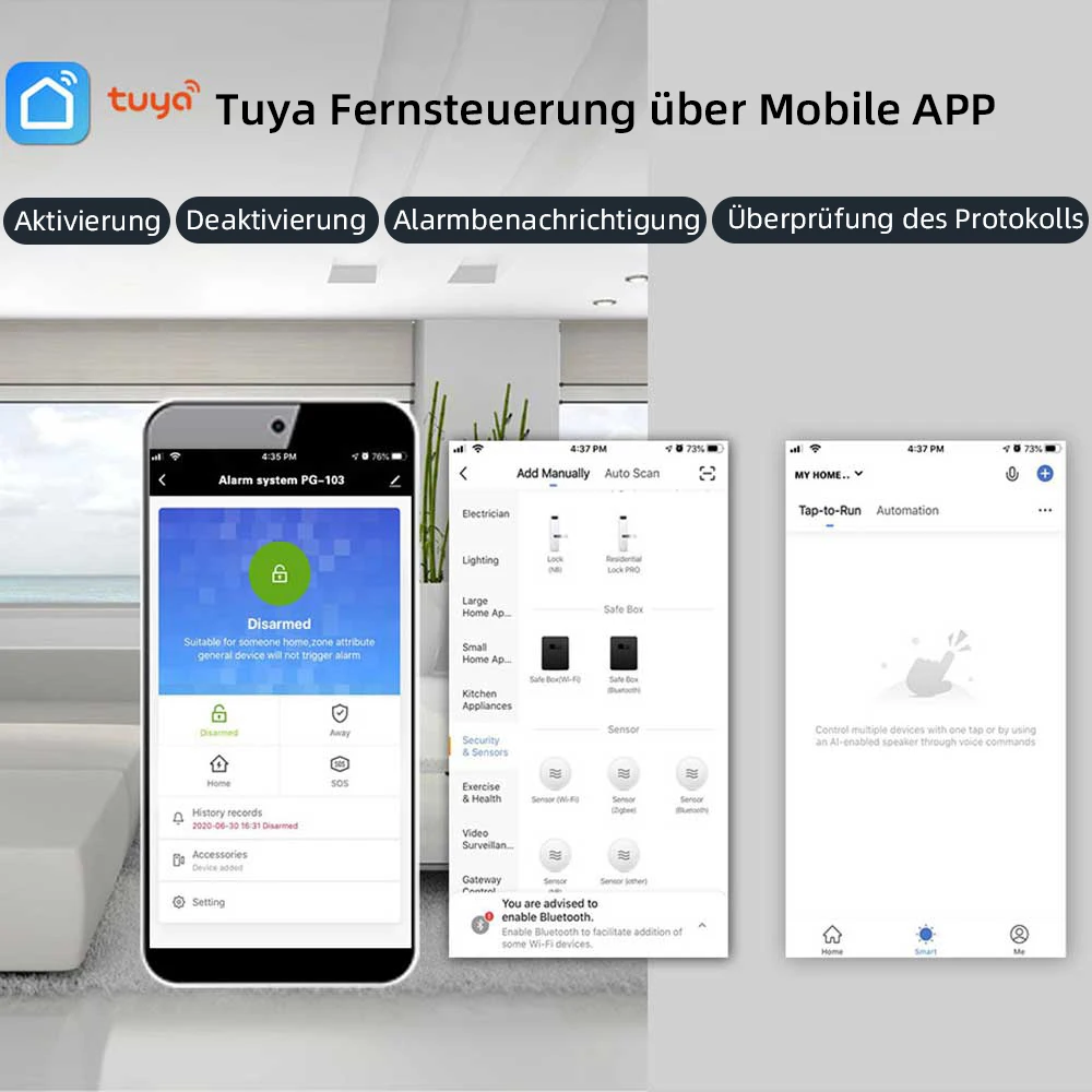 Preisvergleich für PGST GSM-Alarmsystem mit SIM-Karte, 4GWiFi-Backup ...