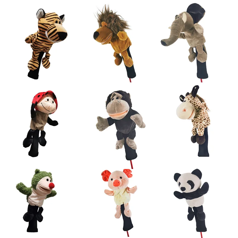 Cute Cartoon Animal Golf Club Heads Covered In Soft, Plush Protection!