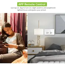 WIFI Smart Wall Socket US Electrical Plug Outlet 10A Power Consumption ...