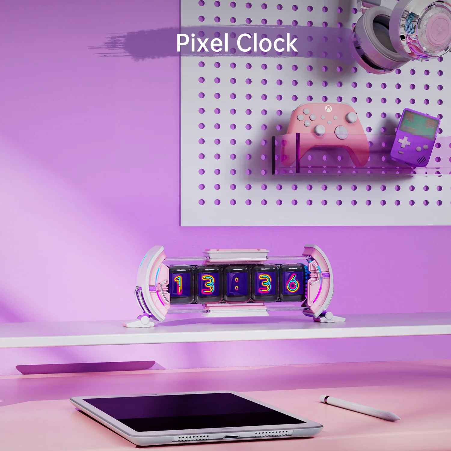 Divoom Times Gate Cute Gaming Digital Clock Informative Display Social ...