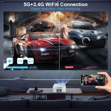 Thundeal 2K Projector: 4K, Wifi 6, Android 13, Outdoor Ready