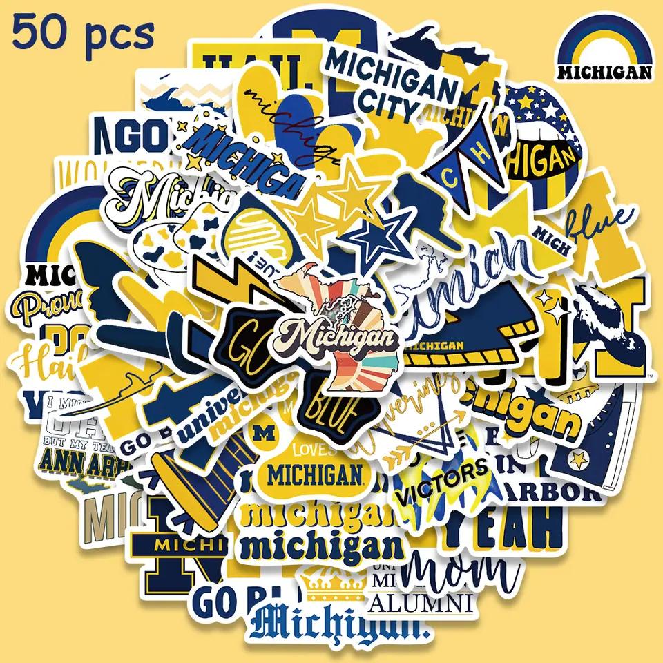 50Pcs Michigan Aesthetic Graffiti Stickers For Laptop Car & More