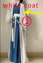 WeiJin Dynasty Hanfu Female Chinese Style Straight-Sleeved Shirt suit ...