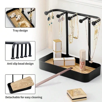 1pc Bedroom Desktop Jewelry Storage Holder Earrings Necklaces Jewelry ...