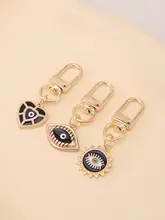 10pcs Sweet Cute Metal Evil Eye Keychain decoration Purse Bag Backpack ...