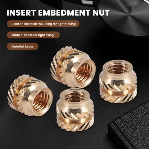 A65I 100Pcs M3 Thread Knurled Brass Threaded Heat Set Heat Resistant ...