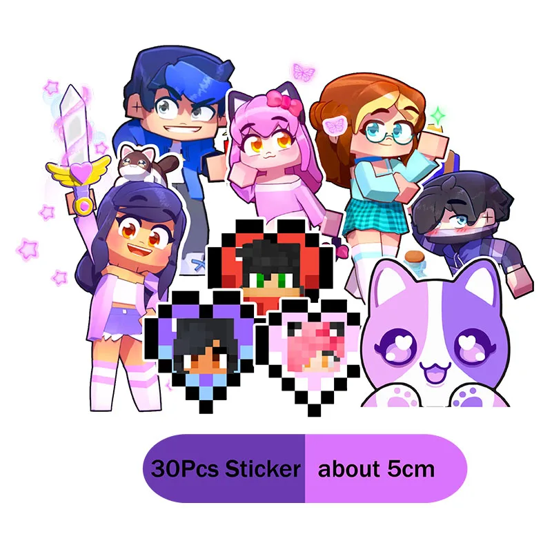 Aphmau Plushies Cat Birthday Party Decoration Banner Balloon Cake ...