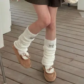 Trendy Kintted Y2k Leg Warmers Soft Korean Lolita Girls' LONG Socks JK Uniform Foot Warming ...