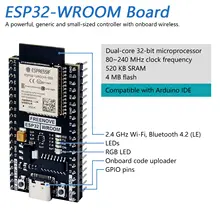 Discover Freenove Esp32-Wroom: Dual-Core 32-Bit Microcontroller, Python/C Code, & Tutorial Projects!