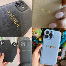 Personalized Leather Case For Iphone 16-11, Initials Included, Diy Cover.