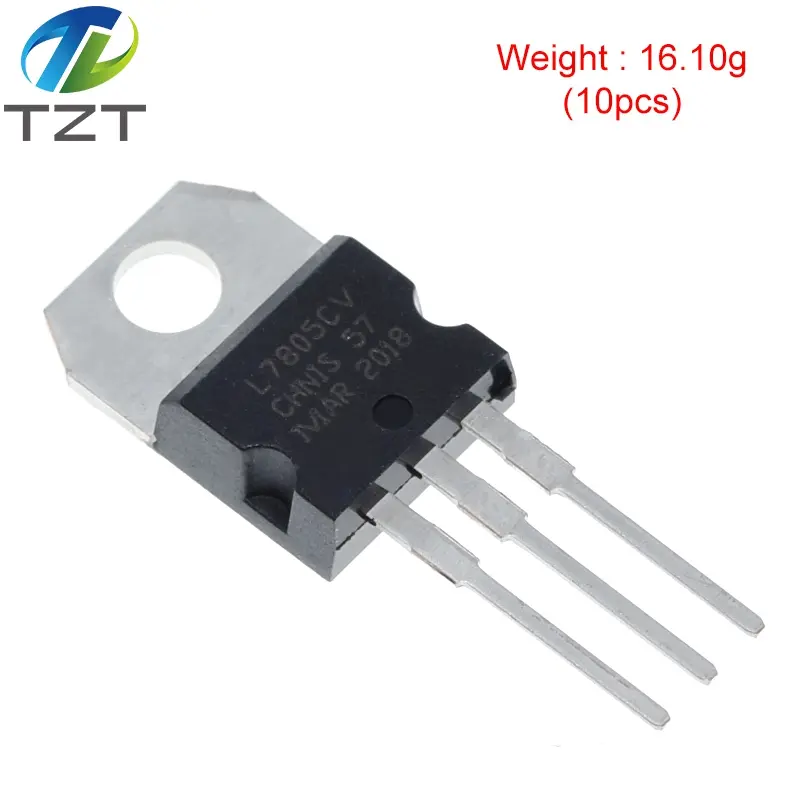 High-Quality 10Pcs Lm7805 Voltage Regulator Ic, 5V 1.5A, To-220 Package.