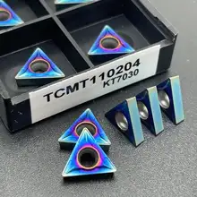 Carbide insert TCMT110204 TCMT16T304 KT7030 HRC60 nano blue metal ...