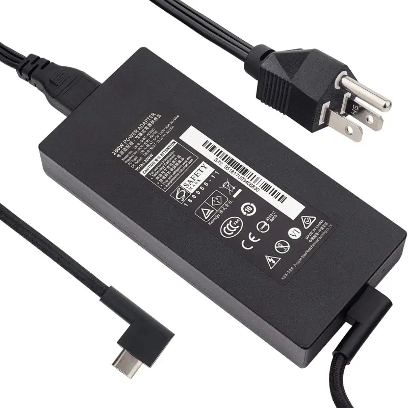 High-Powered 200W Adapter For Razer Blade 15 And Kabcon Gaming Laptops.