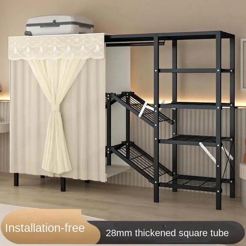 Foldable Cloth Shelf Simple Open Closets, Folding Wardrobe for Clothes ...