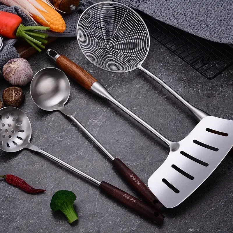 Large Stainless Steel Fish Frying Spatula Egg Pan Scoop Nonstick Long ...