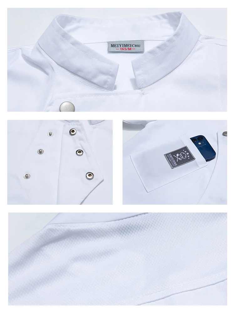 Catering Cooking White Shirt Restaurant Kitchen Chef T-shirt Baker Work ...
