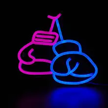 Chi-buy LED Neon Boxing Gloves USB Powered Neon Signs Night Light 3D ...