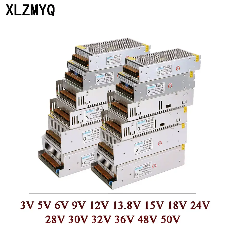 High-Power 3V To 50V Ac-Dc Switching Power Supply, 1A To 30A, 220V Input.