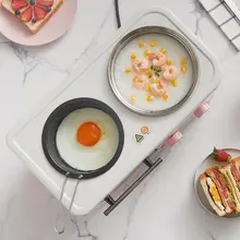 Mini 4-In-1 Breakfast Machine: Toaster, Oven, Fry Pan, Steamer.