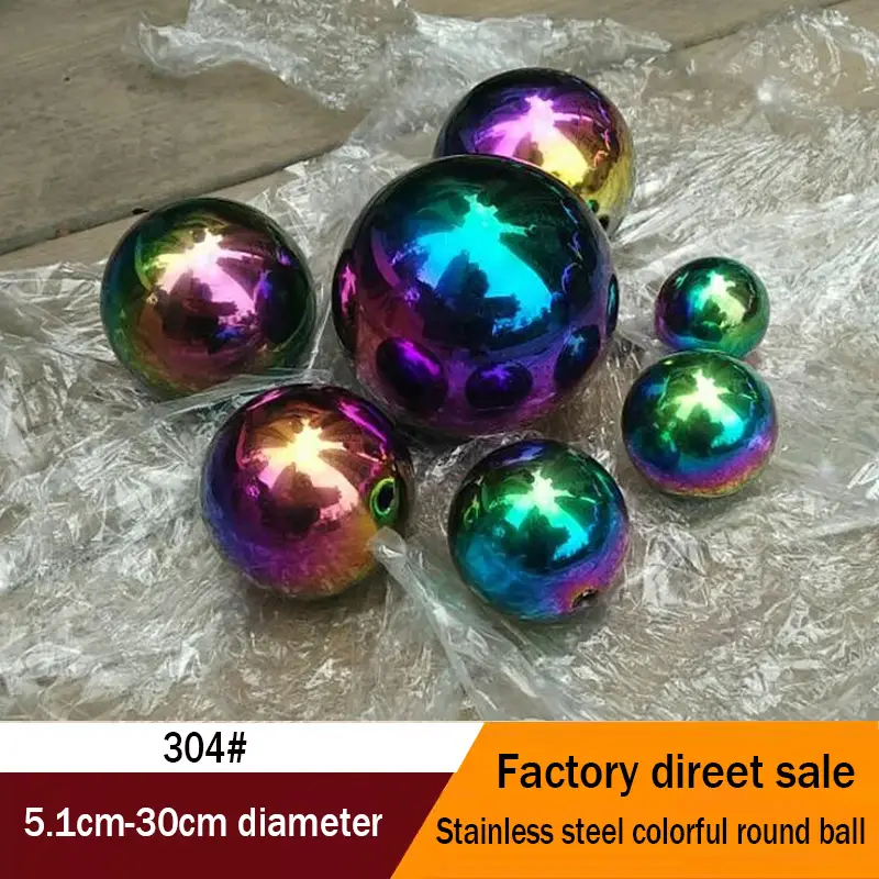 Multi-color ball Dia 5.1cm-30cm stainless steel hollow ball seamless ...