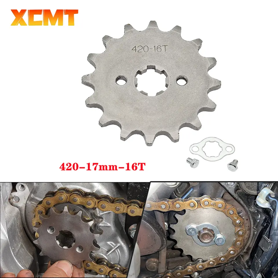 Teeth Chain Sprocket With Retainer Plate Locker 17mm 420mm 10T 11T 12T ...