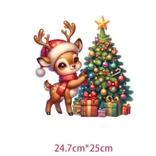 Deer Christmas Bambi thumper Cartoon Patches for Clothes Heat Transfer ...