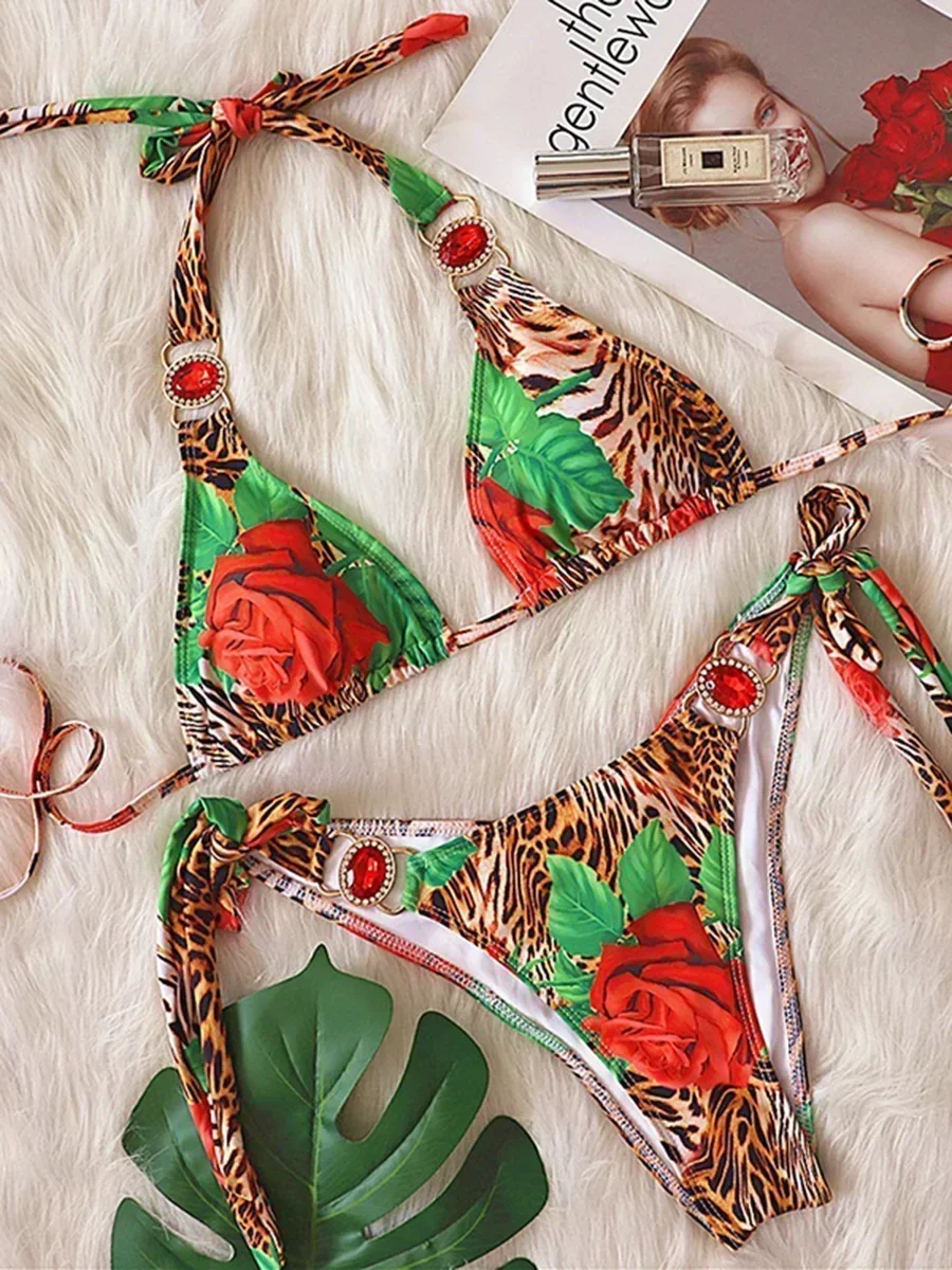 2025 Shiny Rhinestone Diamond Bikini Women Swimsuit Female Swimwear Two ...