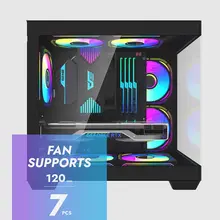 Double-Sided Tempered Glass M-Atx Gaming Pc Case With Sea View Window.