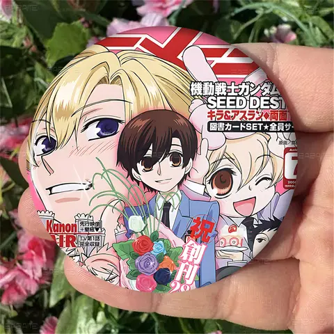 Anime Ouran High School Host Club Badges Creative Tinplate Soft Button ...