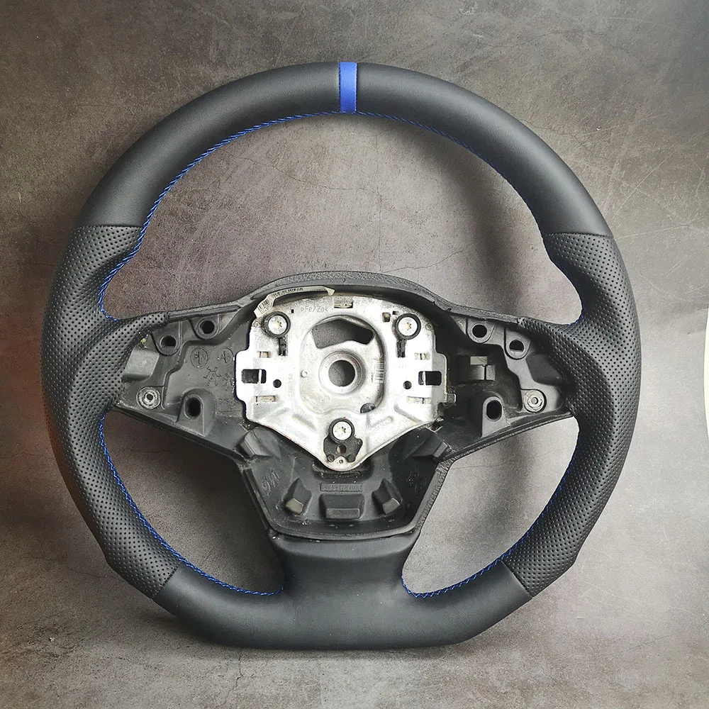 Preisvergleich für Für 07–14 BMW X5 E70 E70L NEUES LEDER-Lenkrad mit flacher Unterseite, in der ...