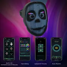 Bluetooth Controlled Led Face Mask For Parties, Halloween, Christmas!