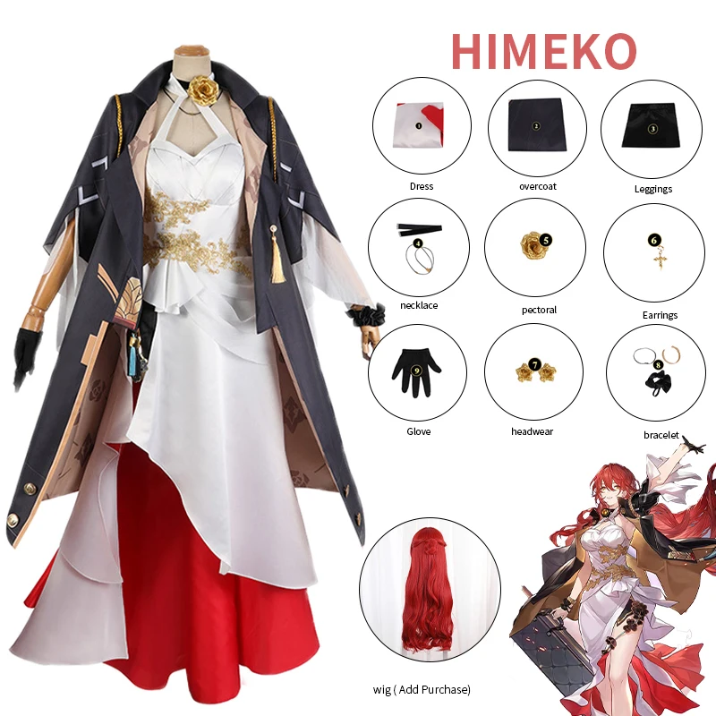Himeko Cosplay Costume Honkai Star Rail Himeko Cosplay Sexy Dresses ...