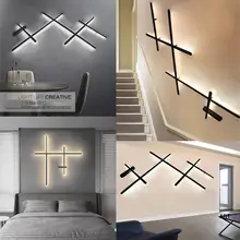 Modern LED Line Wall Lamps for Background Wall Bedroom Living Room ...