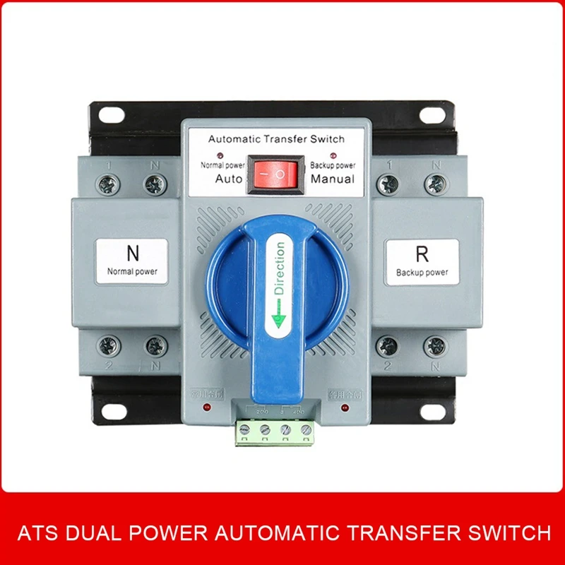 2P 63A 230V MCB Type Dual Power Automatic Transfer Switch ATS Rated Voltage 230V Rated Frequency ...
