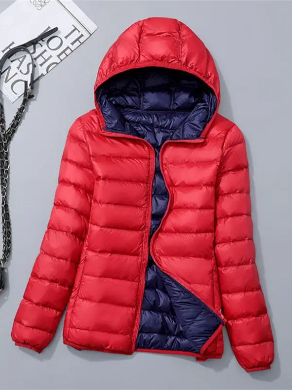 0-10℃ Women Light Weight Winter Jackets 2024 New Autumn Hooded ...