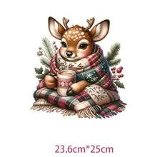 Deer Christmas Bambi thumper Cartoon Patches for Clothes Heat Transfer ...