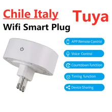 16A Chile Italy Smart Wifi Power Plug Smart Wifi Wireless Socket Outlet ...