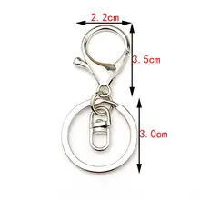 6/30Pcs Metal Large Lobster Clasp Key Chain Separation Ring Key Clasp ...