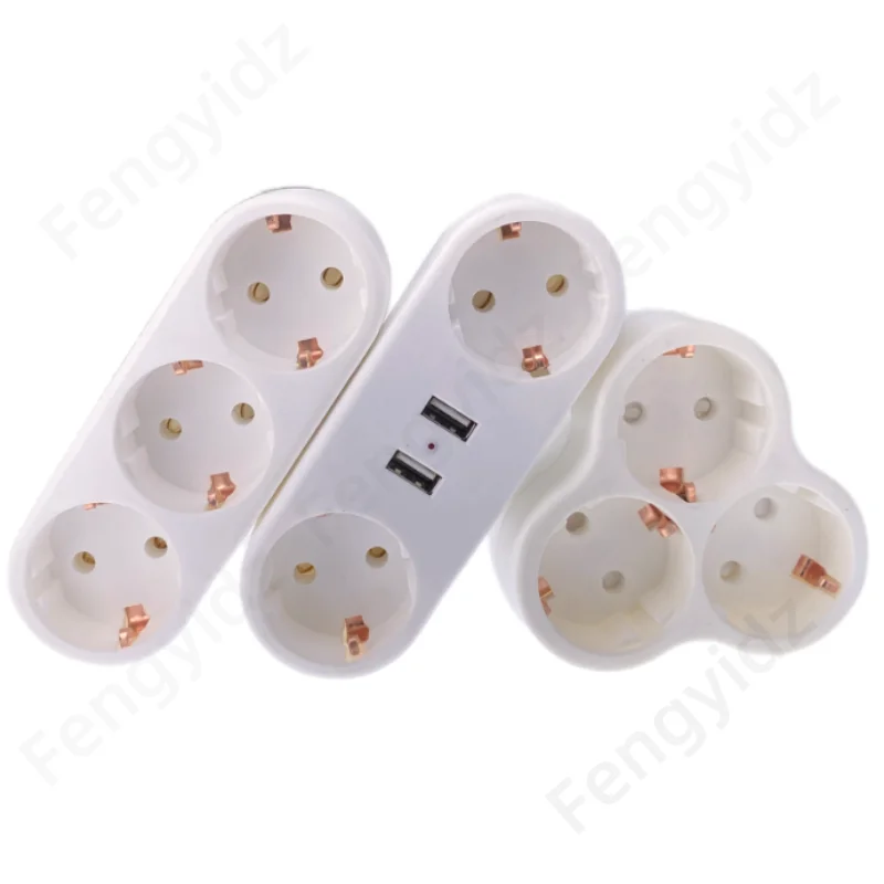 European 1-To-4 Way Power Adapter, Travel Charging Socket, Germany ...