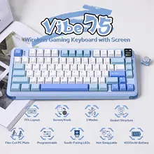 High-Quality Mechlands Vibe 75% Wired/Bluetooth Mechanical Keyboard ...