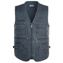 Big Size Cotton Sleeveless Vest With 16 Pockets For Men.