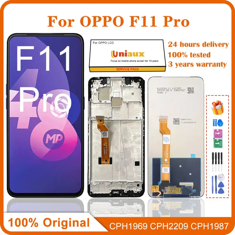 High-Quality 6.53" Lcd Display With Frame For Oppo F11 Pro.